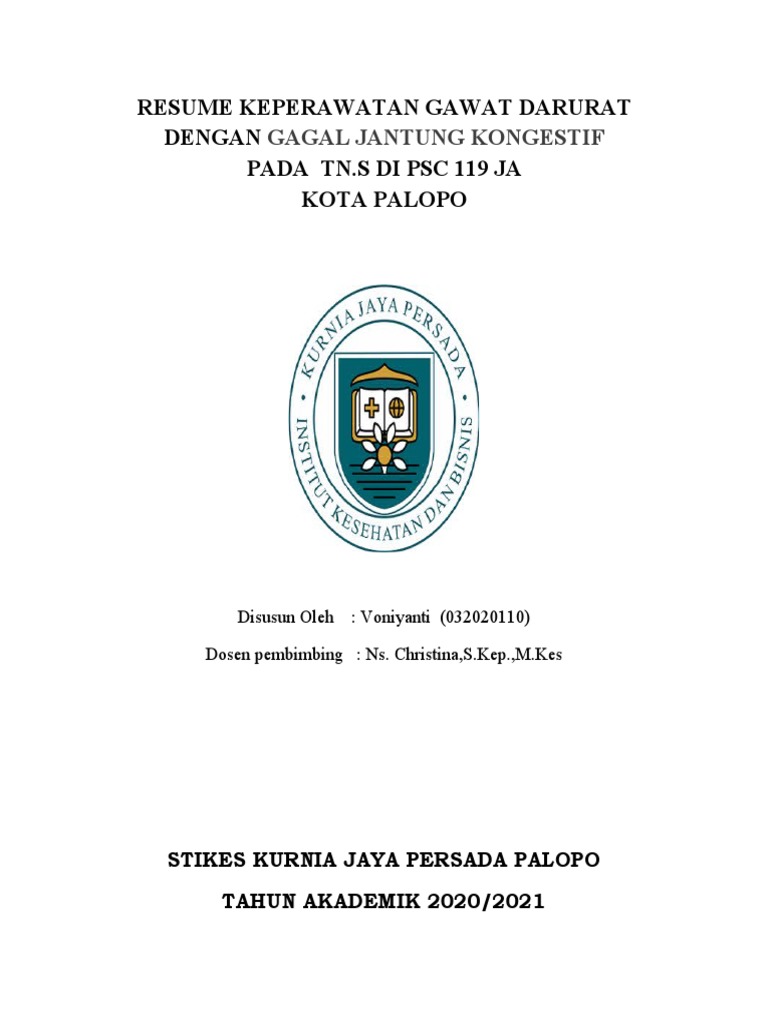 Resume Keperawatan GJK | PDF