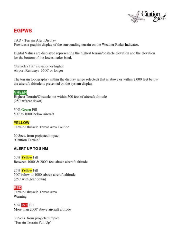 EGPWS | PDF | Aviation | Aerospace Engineering