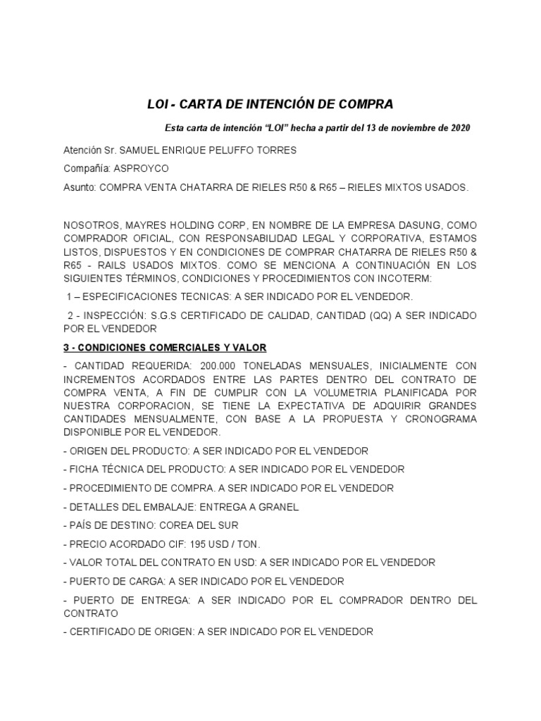 Modelo 1 de Loi en Español | PDF