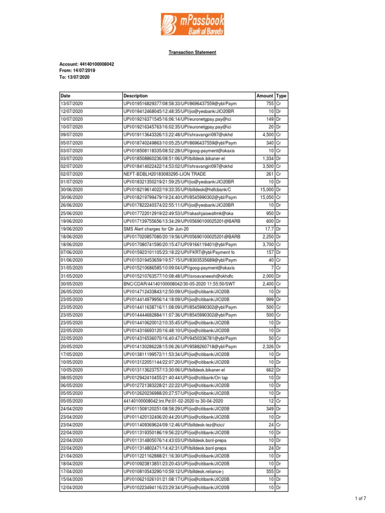 033 Bob Statement | PDF | Financial Technology | Finance & Money Management