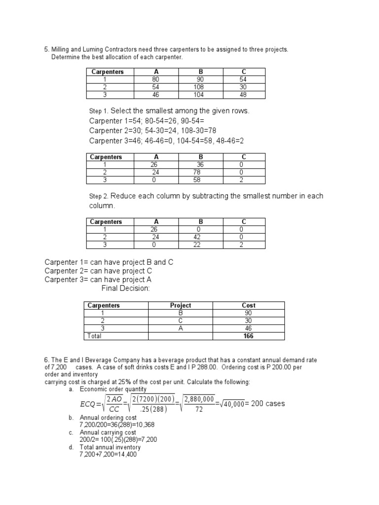 Carpenters A B C: Ecq CC | Download Free PDF | Applied Mathematics ...