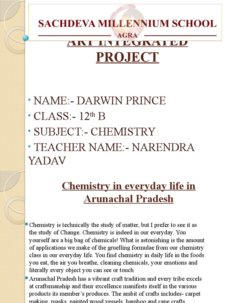 Art Integrated Project: Name:-Darwin Prince CLASS: - 12 B Subject ...