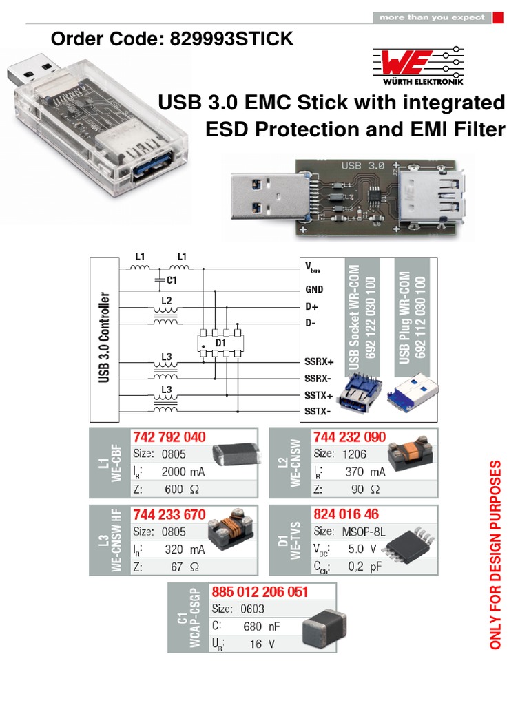USB 3.0 EMC Stick With Integrated ESD Protection and EMI Filter | PDF ...