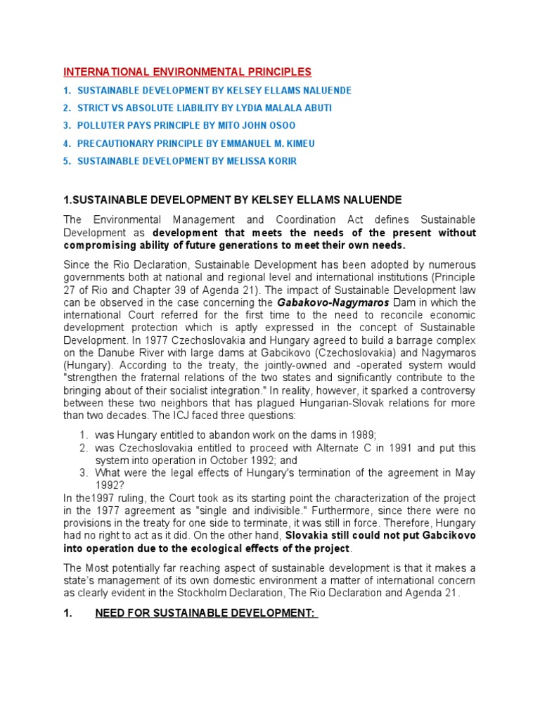 Environmental Principles | PDF | Sustainable Development | Public ...