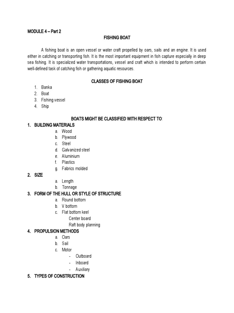 Fishing Boat Design and Construction Guide | PDF | Buoyancy | Ships