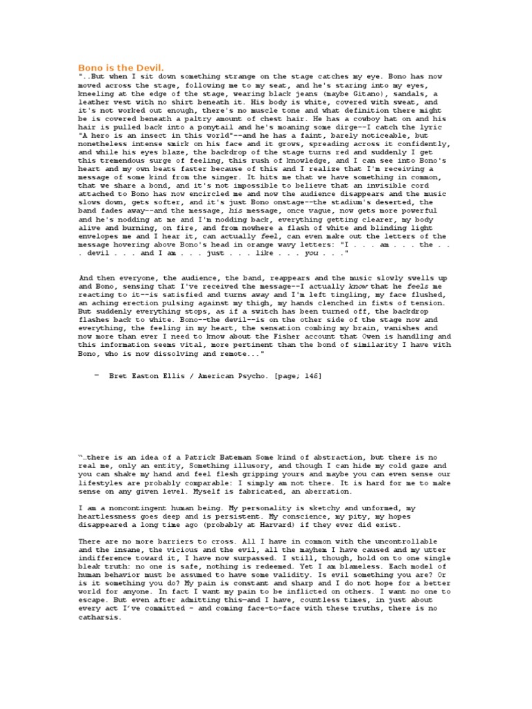 American Psycho Book Clips | PDF