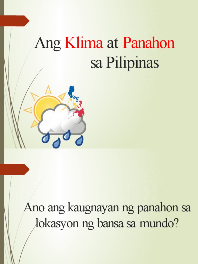 Klima at Panahon Sa Pilipinas | PDF