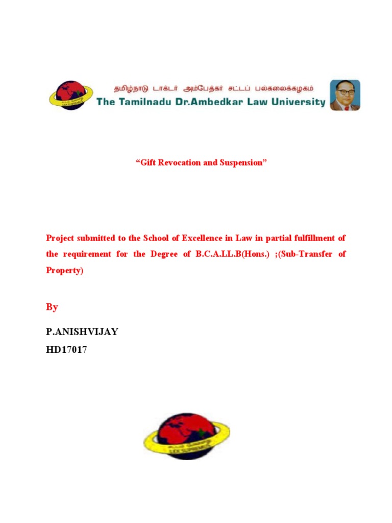 Law Students' Guide: Gift Revocation | PDF | Deed | Law Of Obligations