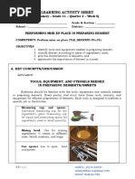 TVL Cookery: Quarter 1 - Module 2: (WEEK 2) | PDF | Hydrochloric Acid ...