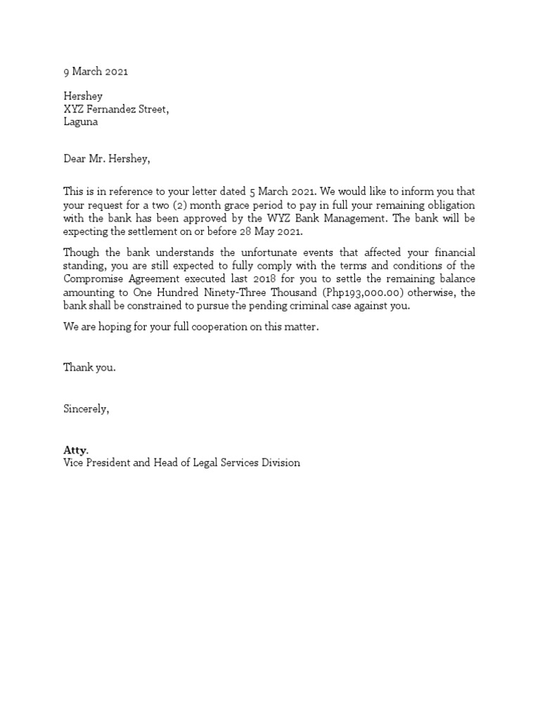 Sample Demand Letter Pending Criminal Case | PDF