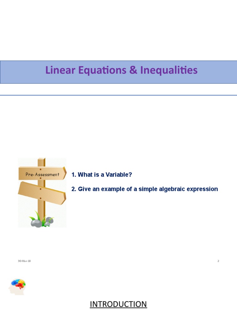 Linear Equations and Inequalities | PDF | Equations | Mathematical Concepts