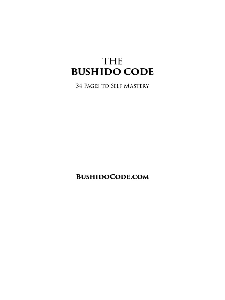 BushidoCode Ebook | PDF | Meditation | Bushido