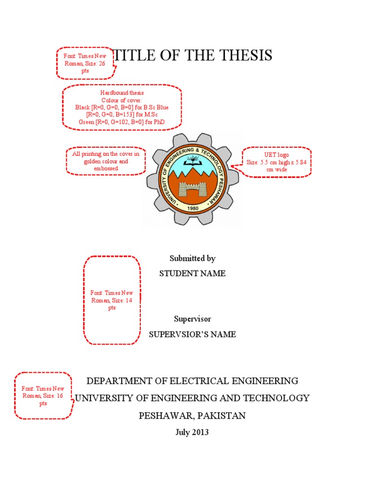 UET Peshawar Thesis Formatting Guide | PDF | Thesis | Infrastructure