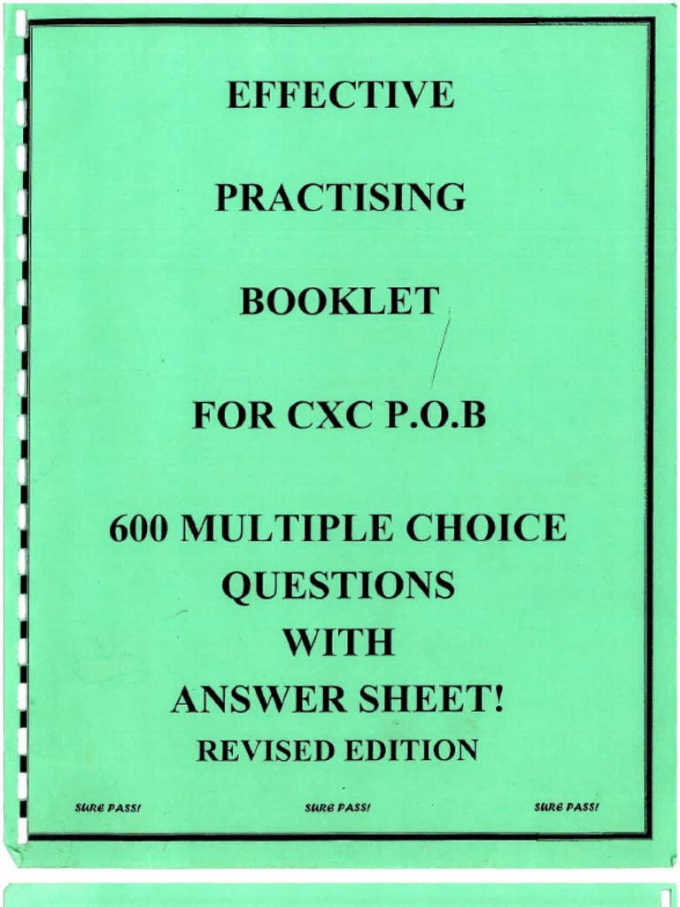 Csec Pob MCQ-4 | PDF