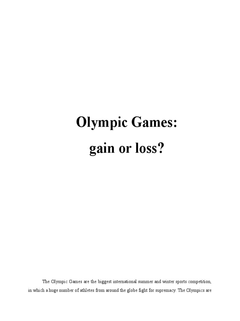 Economic Impact of Hosting Olympics | PDF | Olympic Games | Greece