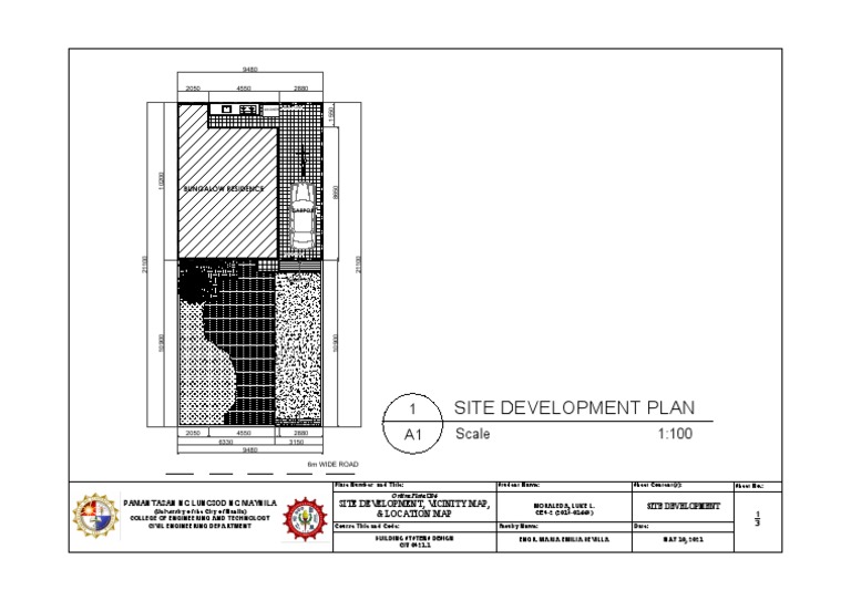 Site Development Plan for Bungalow Residence | PDF