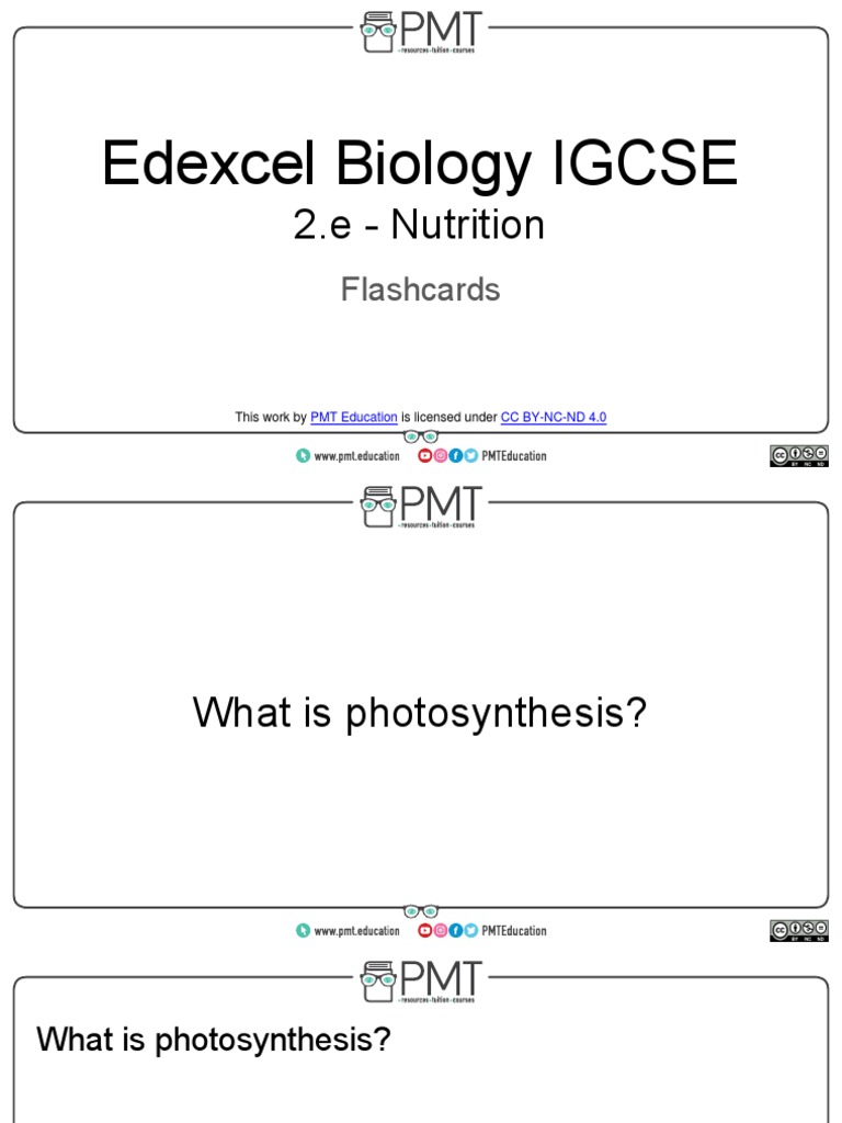 Flashcards - 2e Nutrition - Edexcel Biology IGCSE | PDF | Human ...