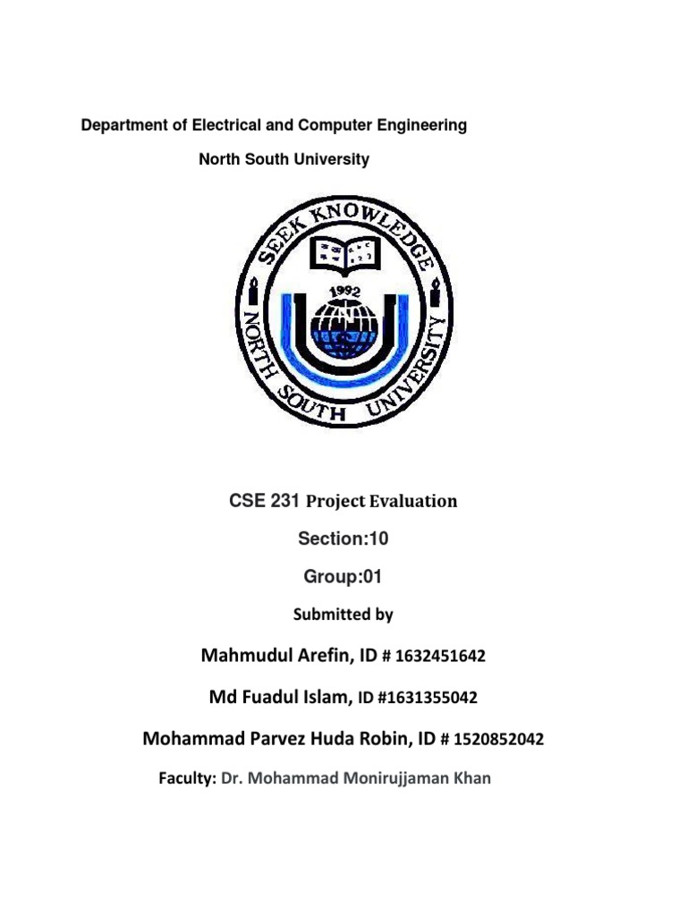 231 Final Project Evaluation Word | PDF