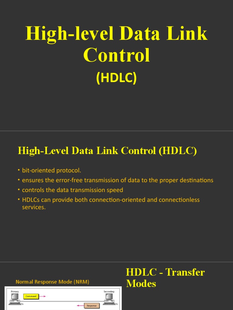High Level Data Link Control Hdlc Pdf Internet Architecture Networking Standards