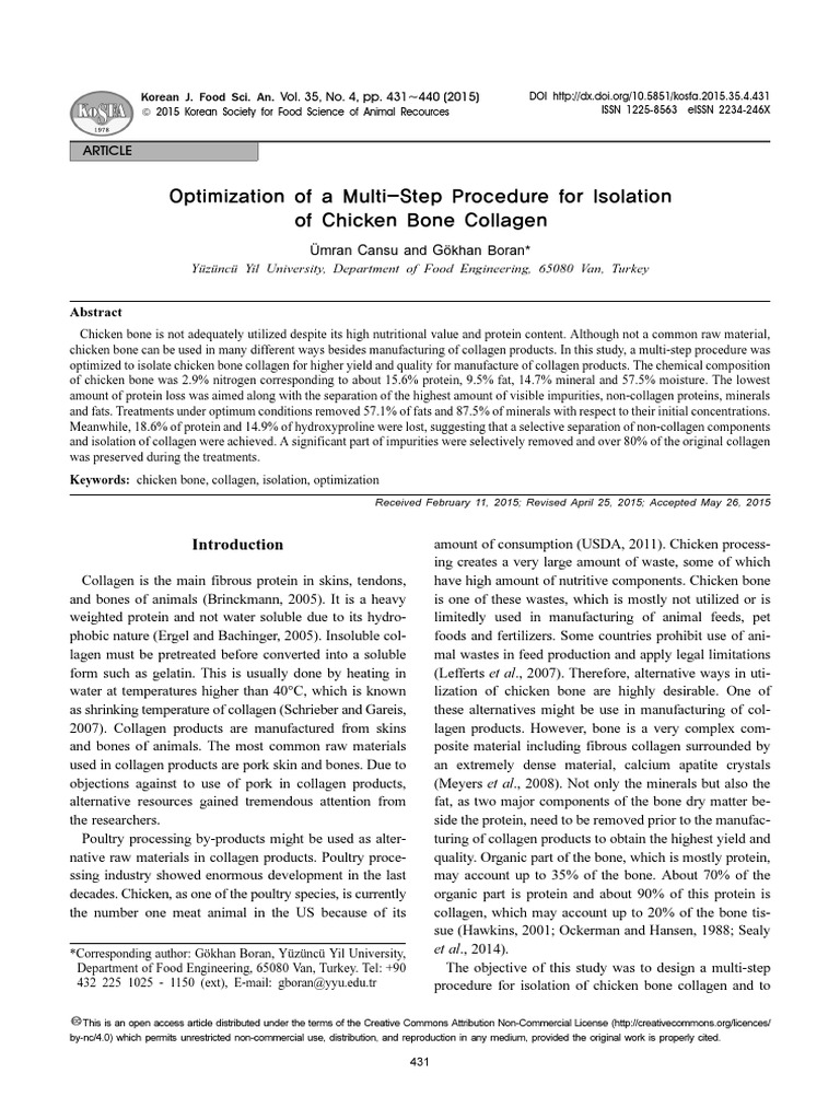 Collagen Extraction Process2 | PDF | Collagen | Gelatin
