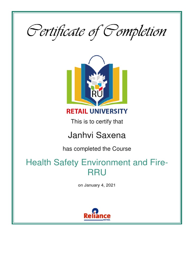 Health Safety Environment and Fire-RRU | PDF