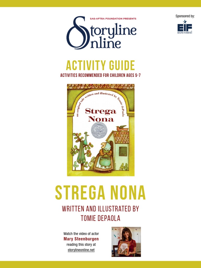 Activity Guide: Strega Nona | PDF | Pasta | Pizza