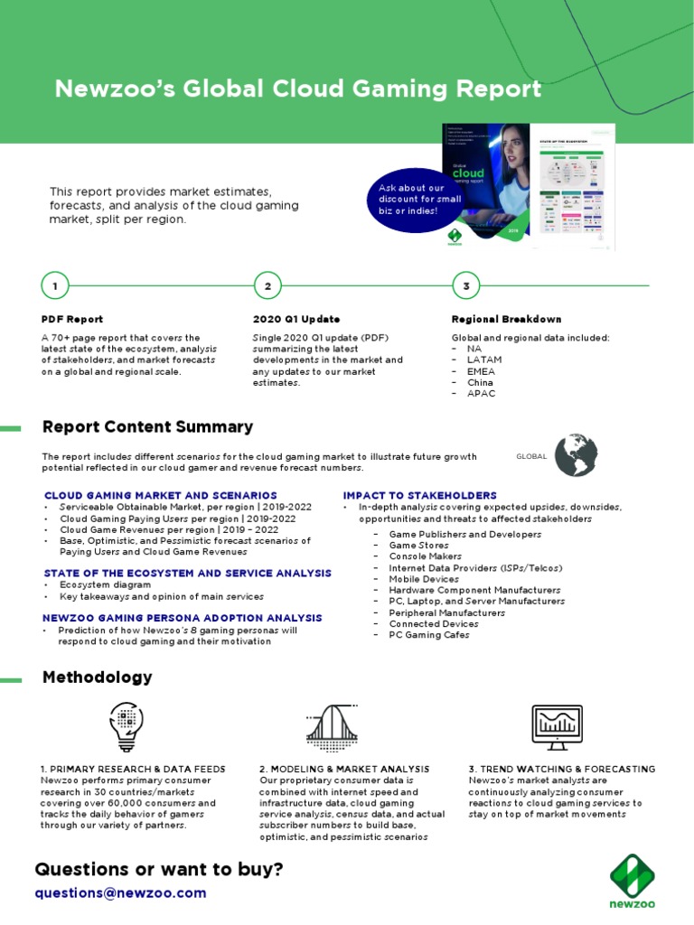 Newzoo Fact Sheet Cloud Gaming Report | PDF | Cloud Computing | Forecasting