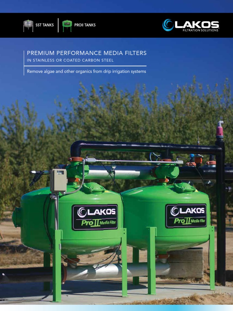 Advanced LAKOS Media Filters for Irrigation | PDF | Valve | Filtration