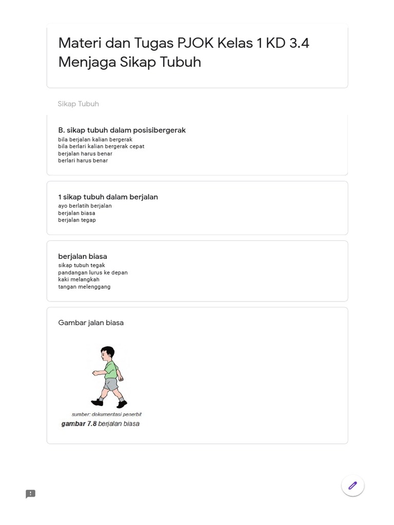 Sikap Tubuh dalam Berjalan dan Berlari | PDF