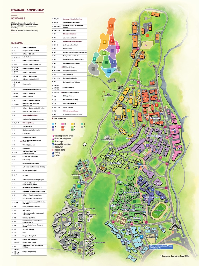 Gwanak Campusmap Eng | PDF | Science | Wellness
