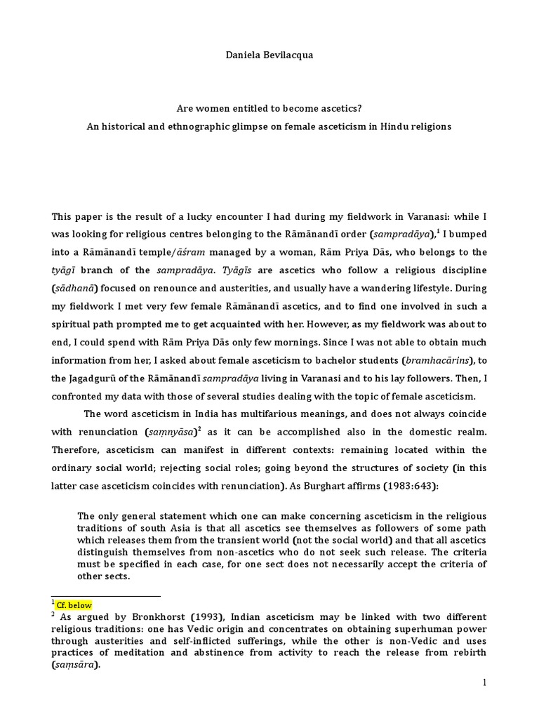 Are Women Entitled To Become Ascetics | PDF | Asceticism | Bhakti