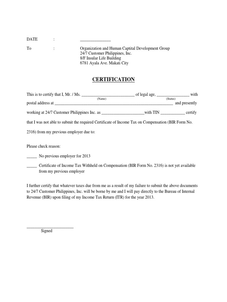 Certification: (Name) (Status) | PDF