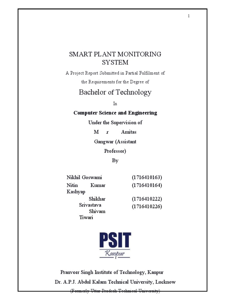 FINAL Year Project Report | PDF | Internet Of Things | Arduino