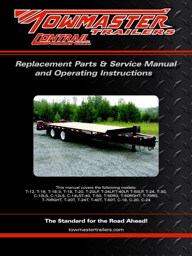 Towmaster Trailer Parts Manual | PDF | Brake | Axle