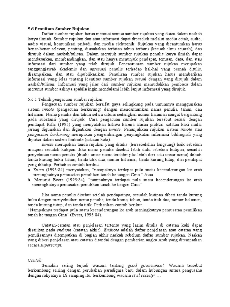 Penulisan Sumber Rujukan | PDF