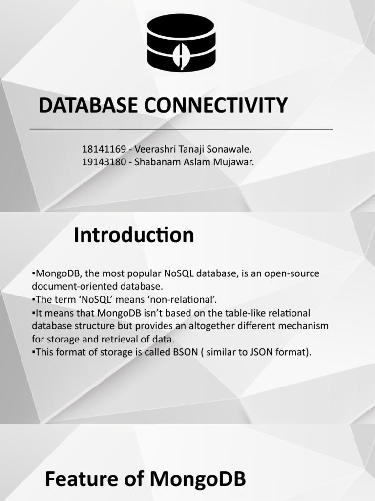 DATABASE CONNECTIVITY Adms | PDF