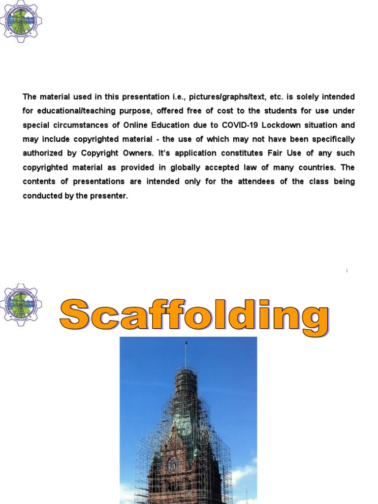 Scaffolding Training Presentation | PDF | Scaffolding | Building Materials