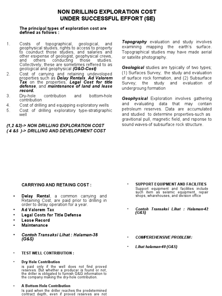 Non-Drilling Exploration Costs Explained | PDF | Geology | Geophysics