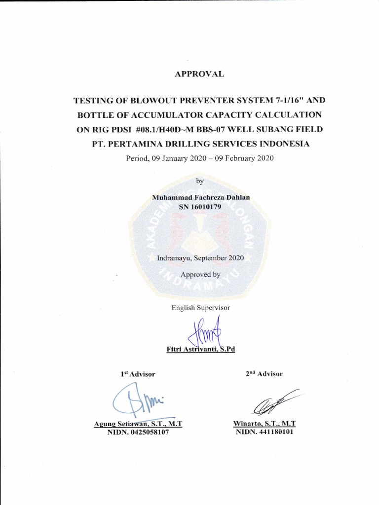 Contoh Approval Paper