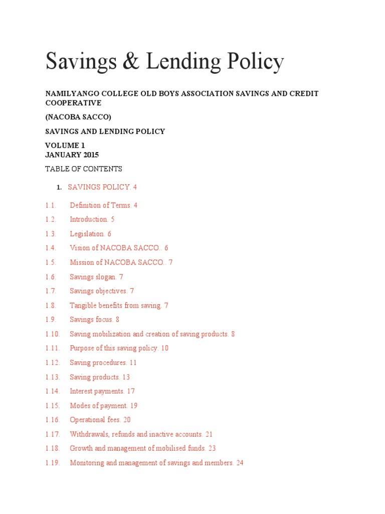 Savings and Credit Policy | PDF | Interest Rates | Interest
