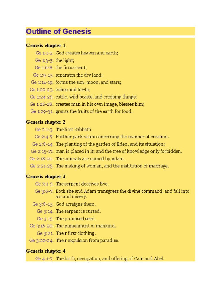 Bible Outline | PDF | Abraham | Jacob