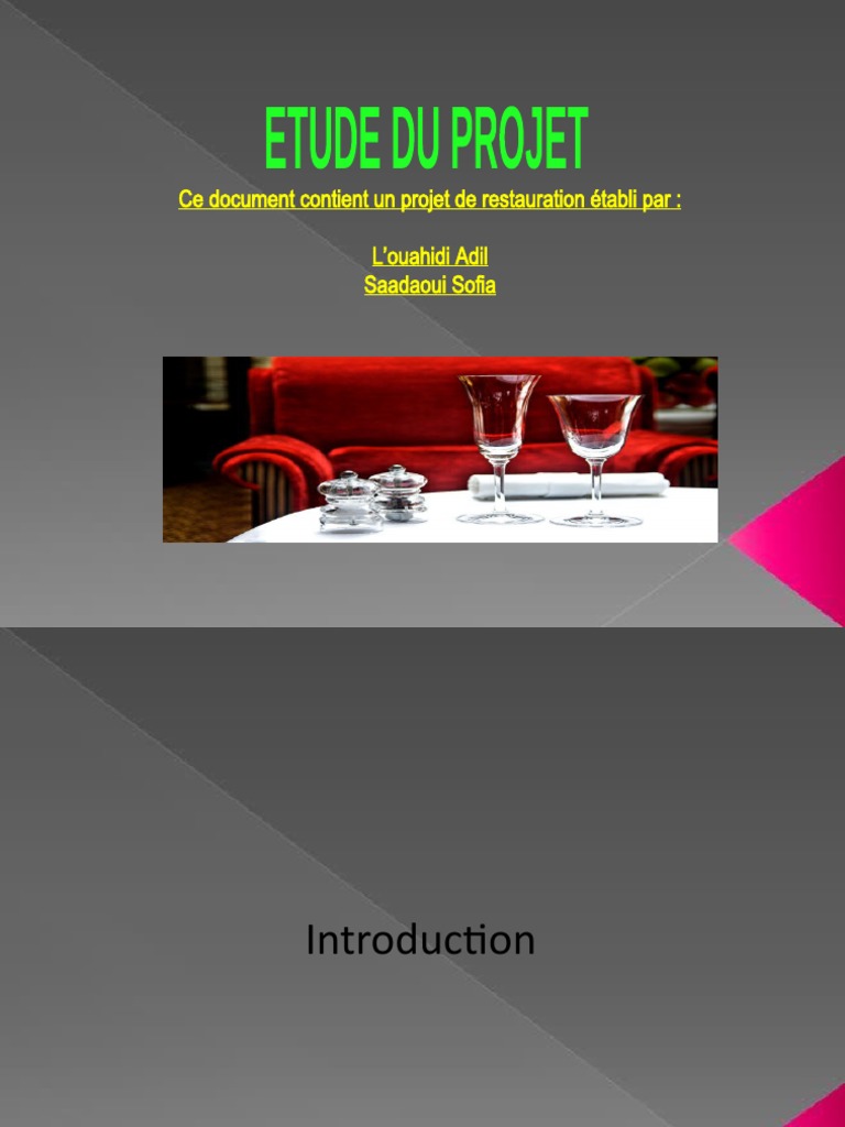 Projet de Restaurant | PDF | Maroc | Sociétés