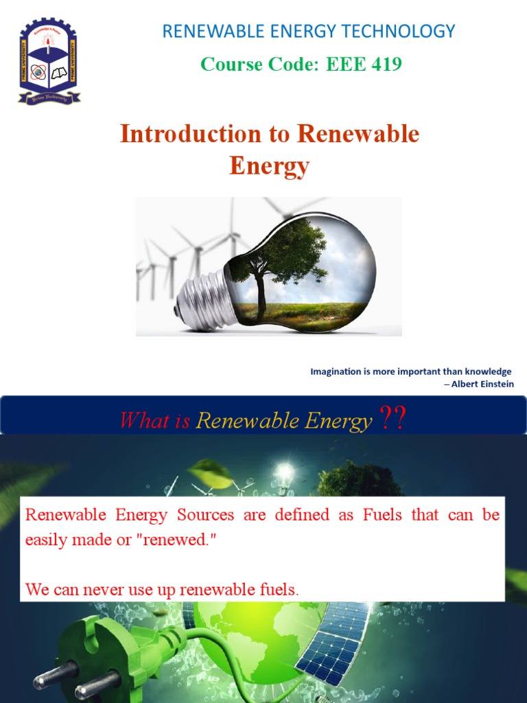 Overview of Renewable Energy Sources | PDF | Renewable Energy ...
