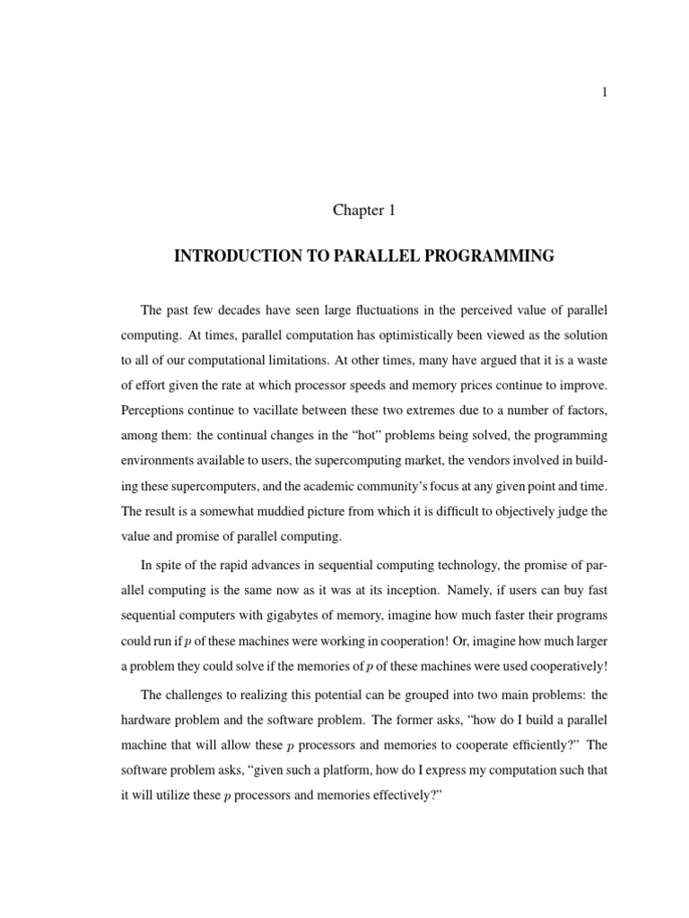 Chapter 1 | PDF | Parallel Computing | Concurrent Computing