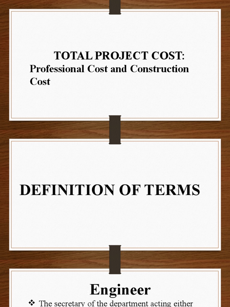 Total Project Cost:: Professional Cost and Construction Cost | PDF ...