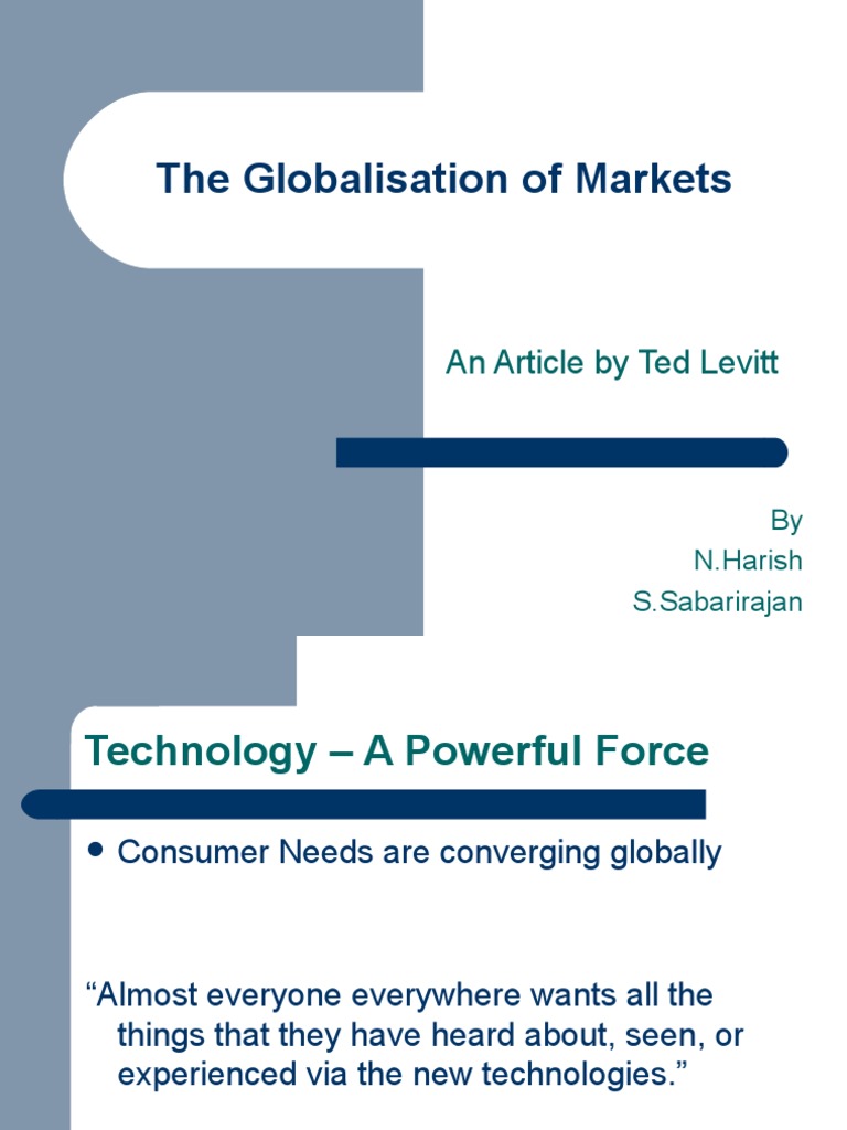 Globalisation of Markets | PDF | Washing Machine | Globalization