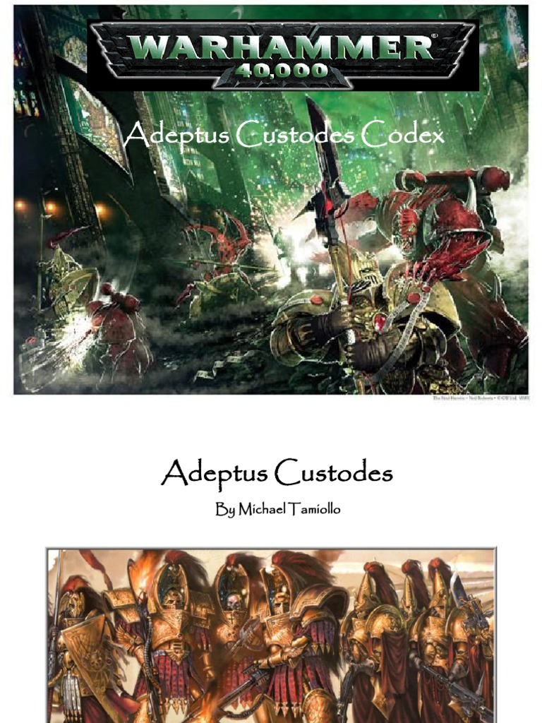 Adeptus Custodes Codex v1 | PDF | Emperor | Military