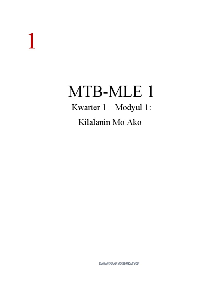 MTB1 Q1 Module 1 | PDF