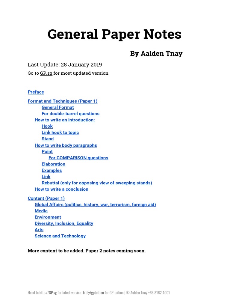 General Paper Notes: by Aalden Tnay | PDF | Syrian Civil War | Arab Spring