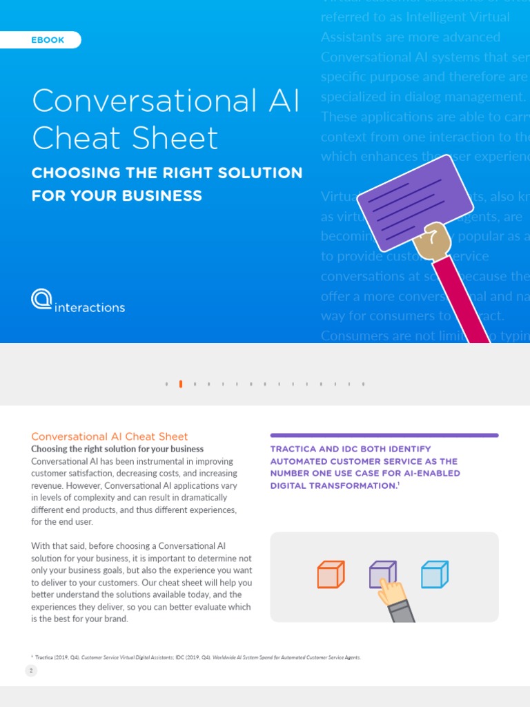 Conversational AI Cheat Sheet: Choosing The Right Solution For Your ...